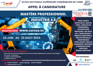 ENSIT | Master Professionnel en INDUSTRIE 4.0: Appel à candidatures